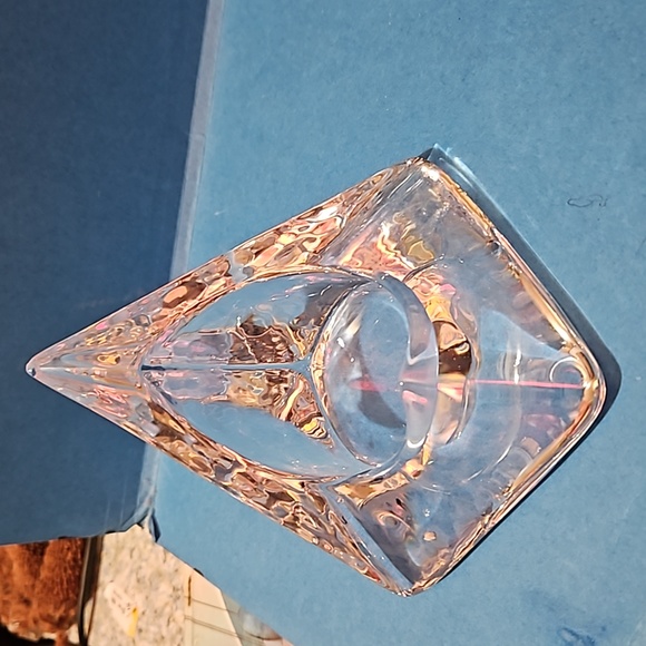 Source Unknown | Accents | Nybro Crystal Sweden Pyramid Large Candle ...
